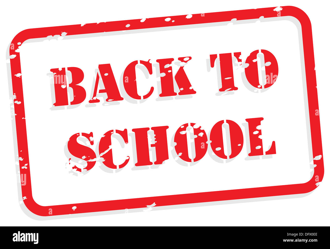 Back to school red rubber stamp in vector format Stock Photo - Alamy