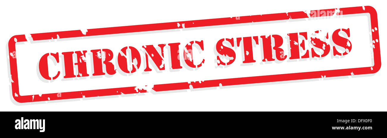 Chronic stress red rubber stamp vector for mental health concept Stock ...