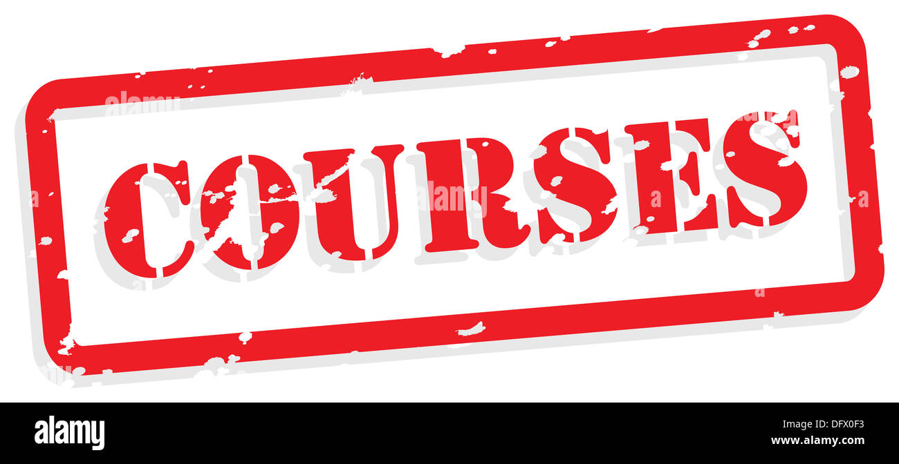 Courses red rubber stamp in vector format Stock Photo - Alamy