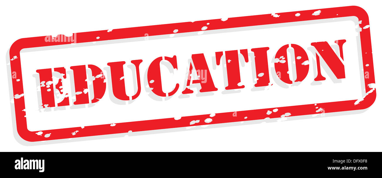 Stamp education in red hi-res stock photography and images - Alamy