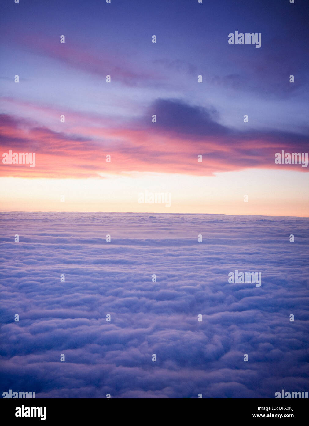 Sunset Above Clouds Stock Photo - Alamy