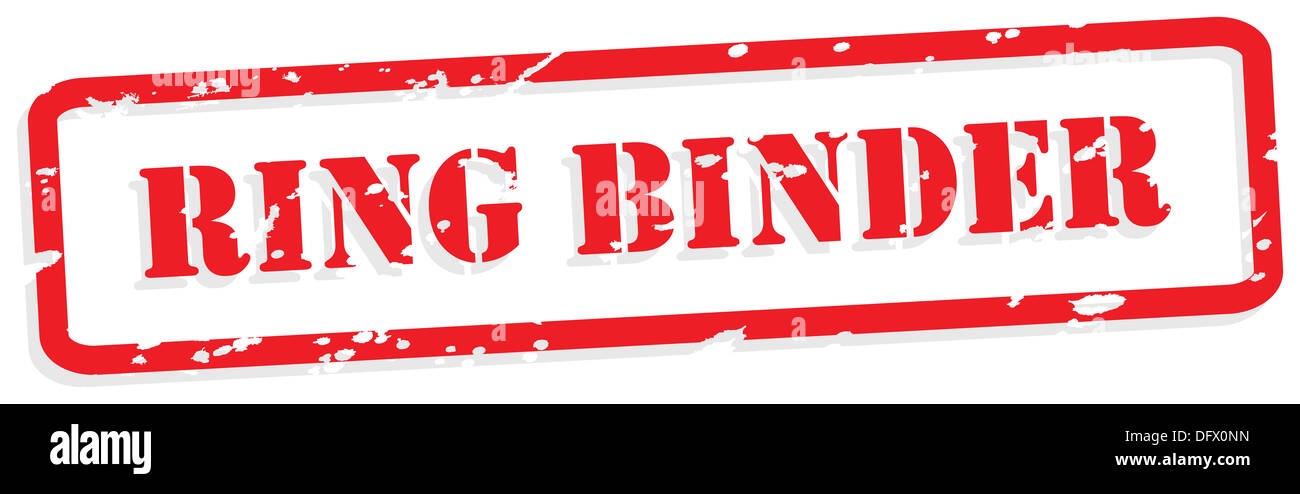 Ring binder red rubber stamp in vector format Stock Photo - Alamy
