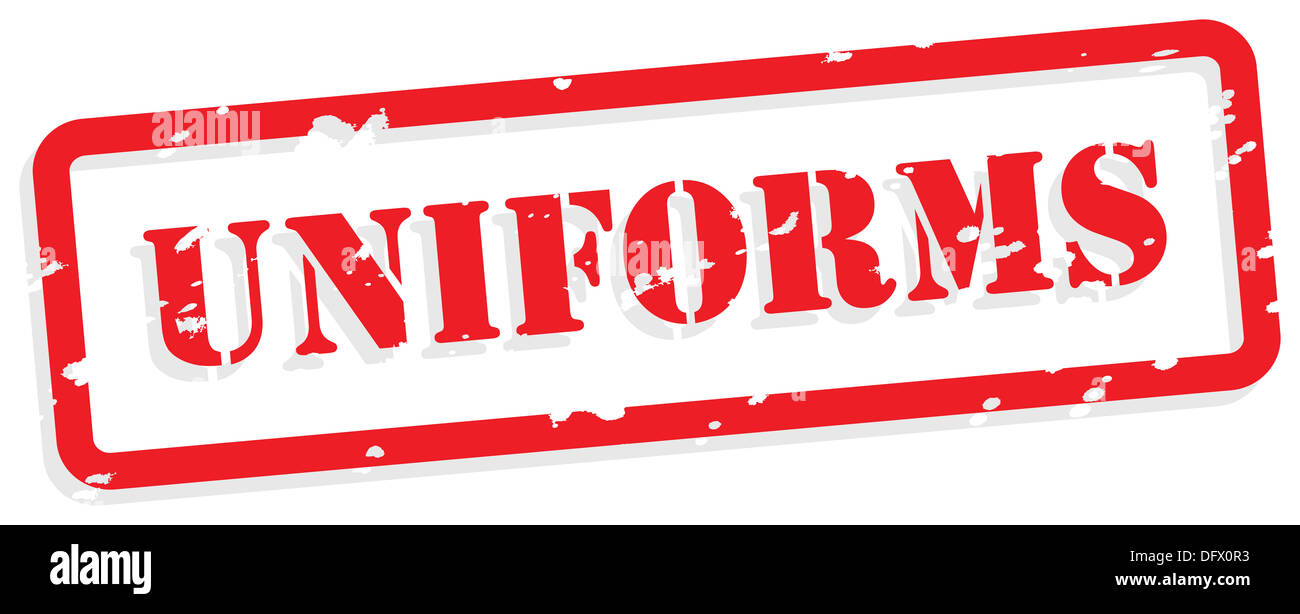 Uniforms red rubber stamp in vector format Stock Photo - Alamy