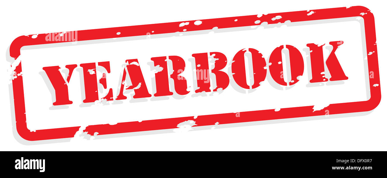 Yearbook red rubber stamp in vector format Stock Photo - Alamy