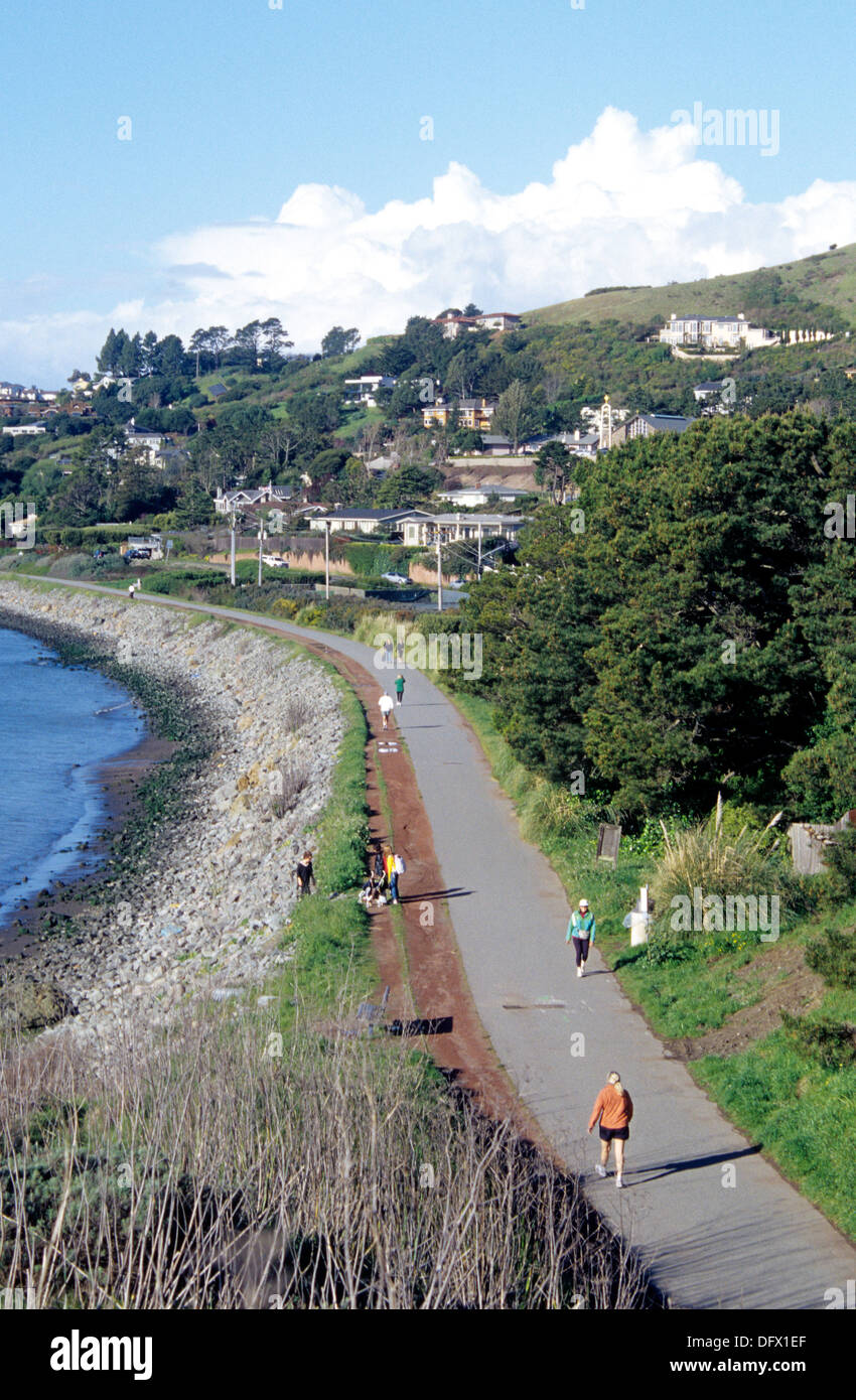 people walking on multi use path in Marin County Stock Photo - Alamy