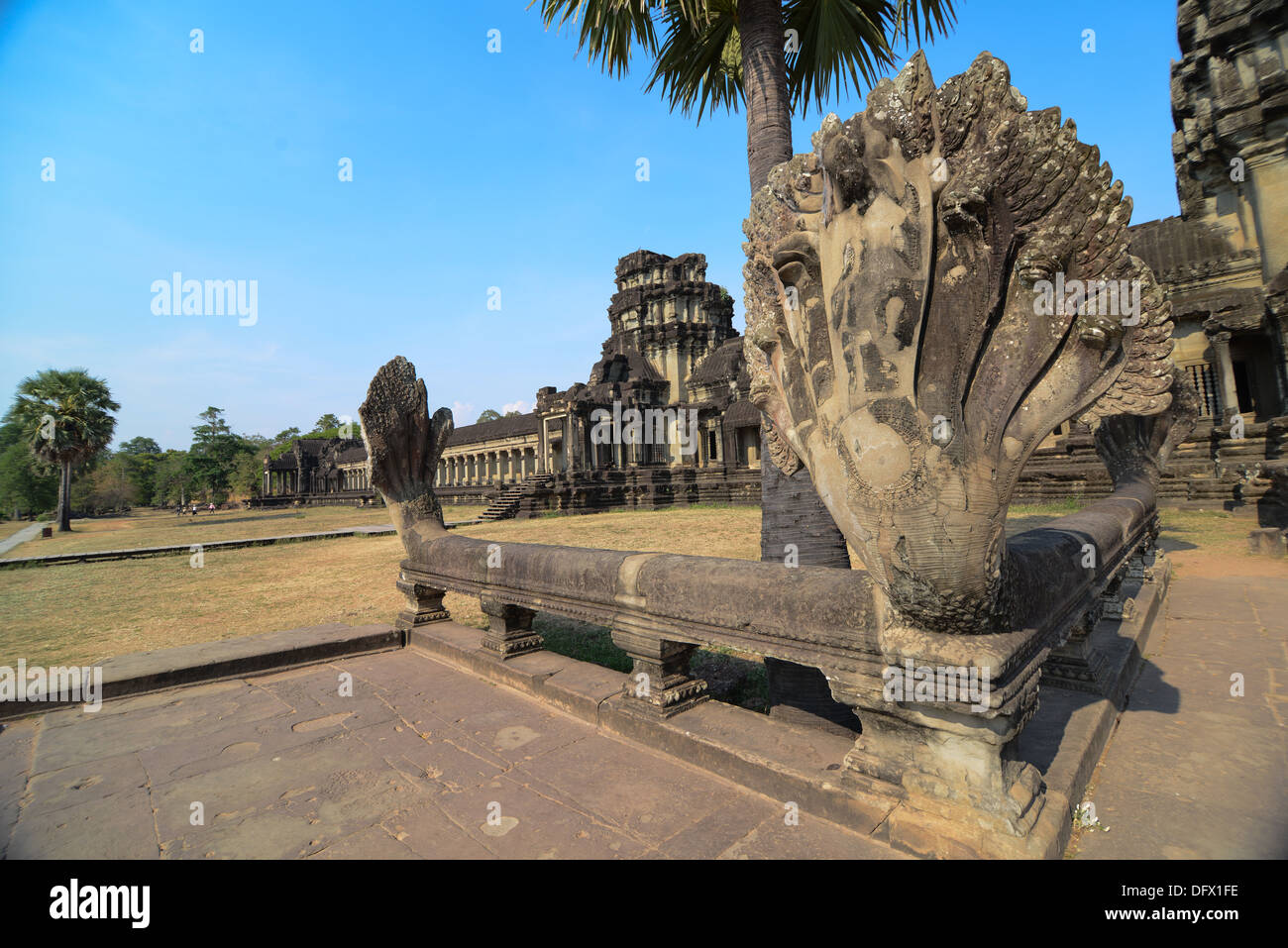 Old naga statue in angkor wat temple, Cambodia Stock Photo - Alamy