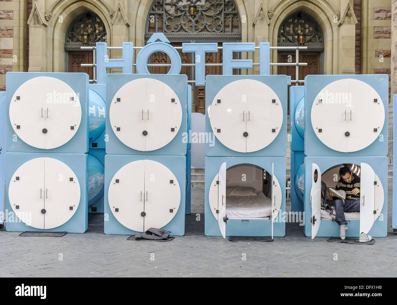 Oct. 9, 2013 - Montreal, Quebec, Canada - A ''hotel'' featuring tiny ...