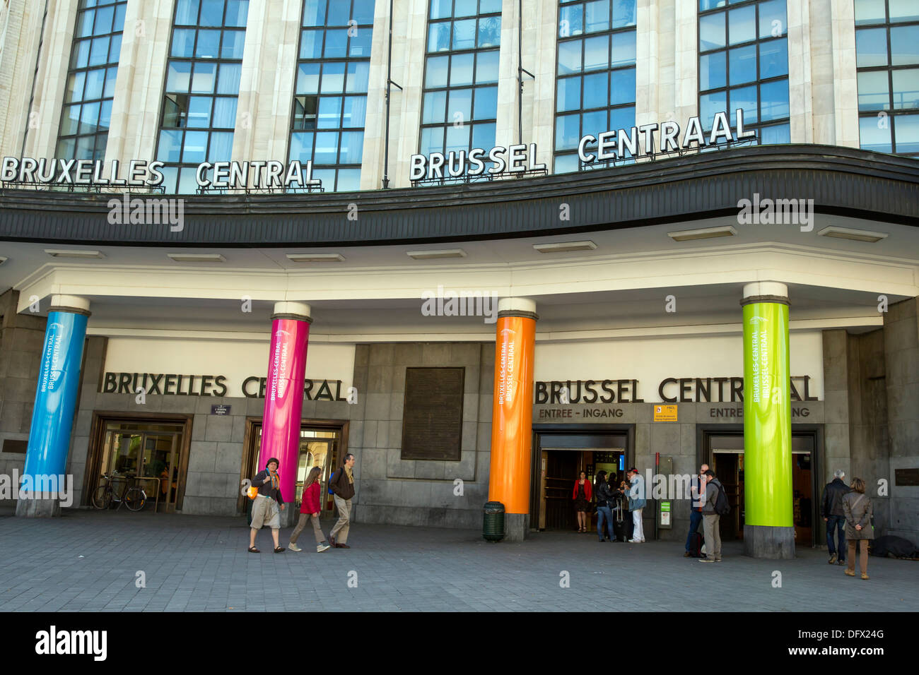 The exterior of the Brussels railway station Stock Photo - Alamy