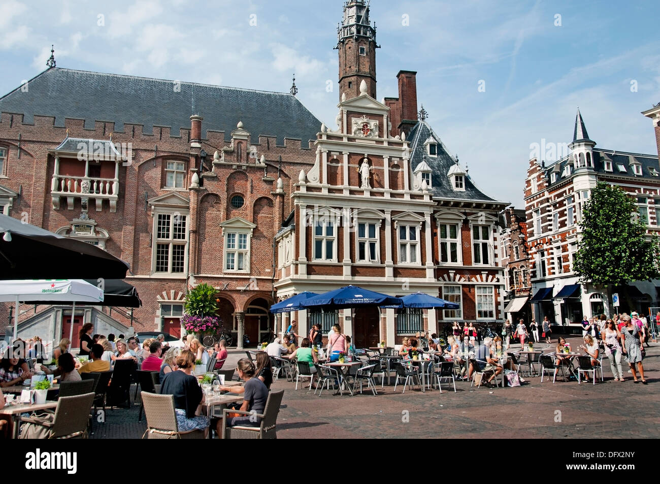 Haarlem Grote Markt Netherlands Holland Town City Hall Stock Photo - Alamy
