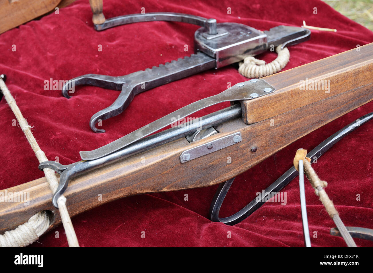 Close-up of a vintage arbalest Stock Photo - Alamy