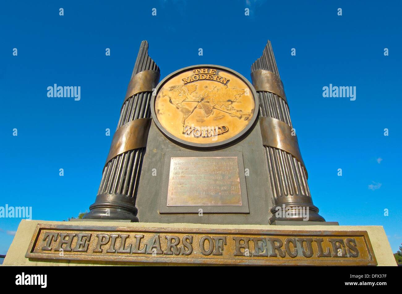 The Pillar Of Hercules Monument Gibraltar High Resolution Stock ...