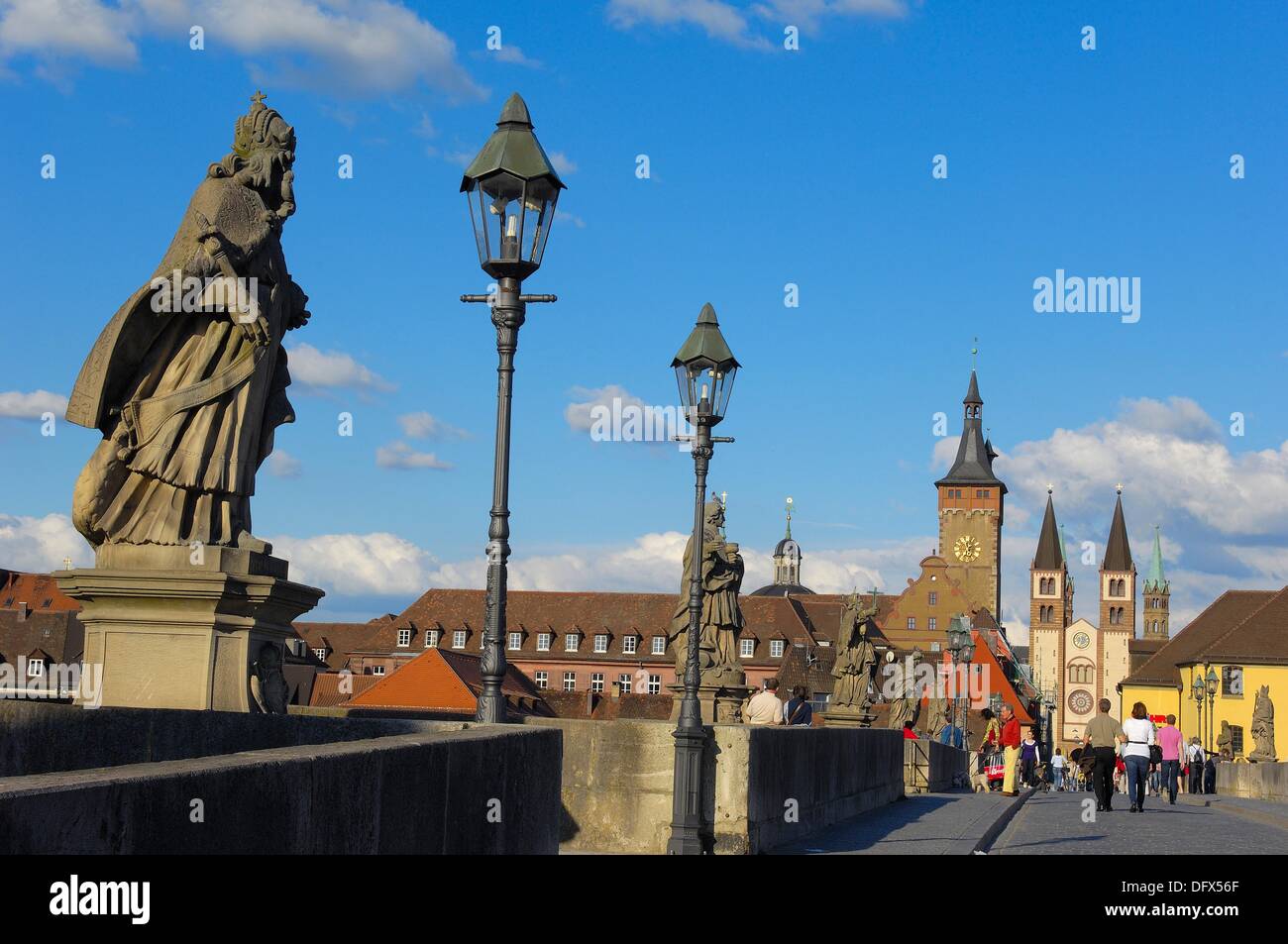 Old Main Bridge, Town Hall and Cathedral, Würzburg, UNESCO World ...