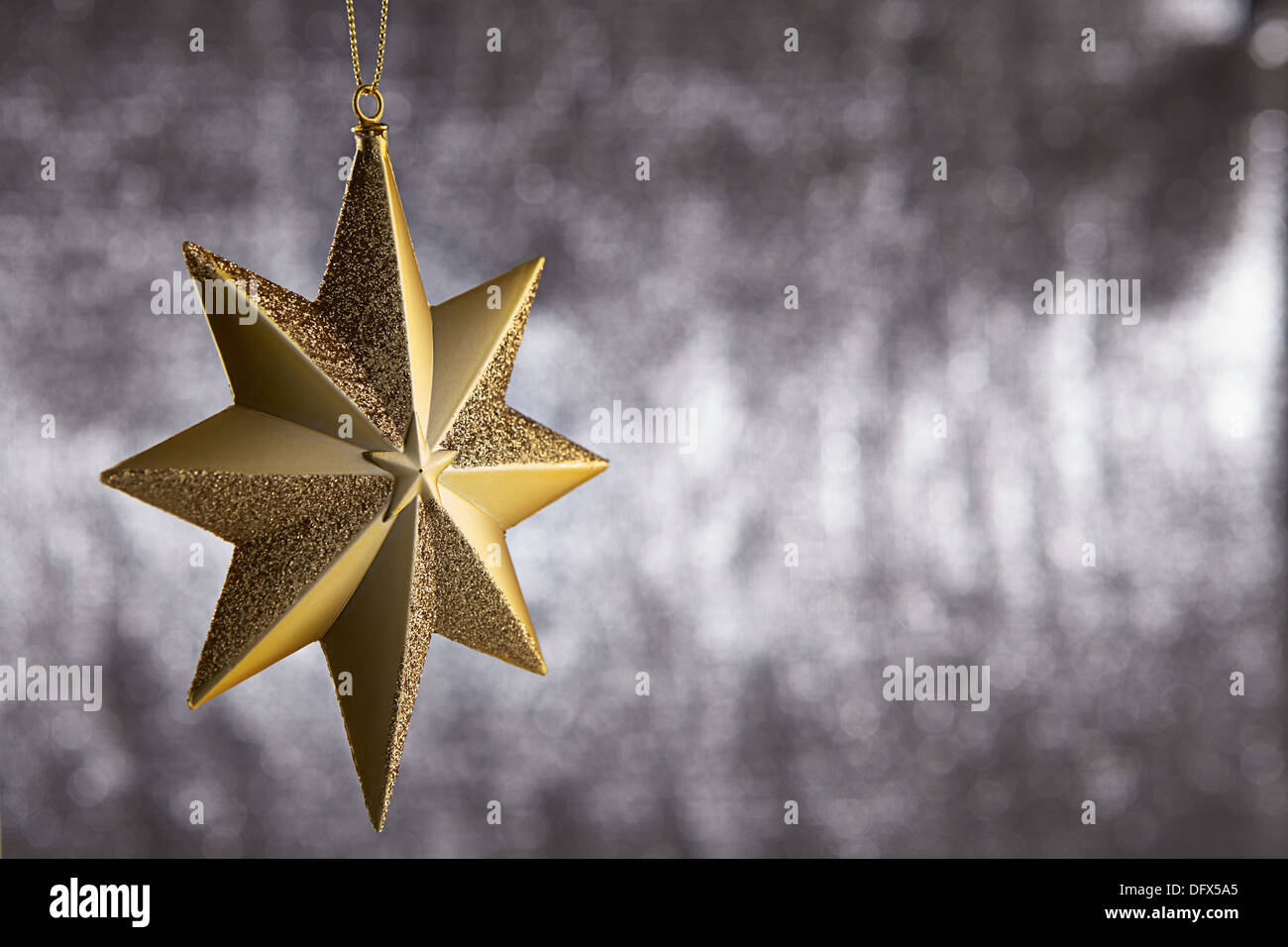 Silver star decoration hi-res stock photography and images - Alamy