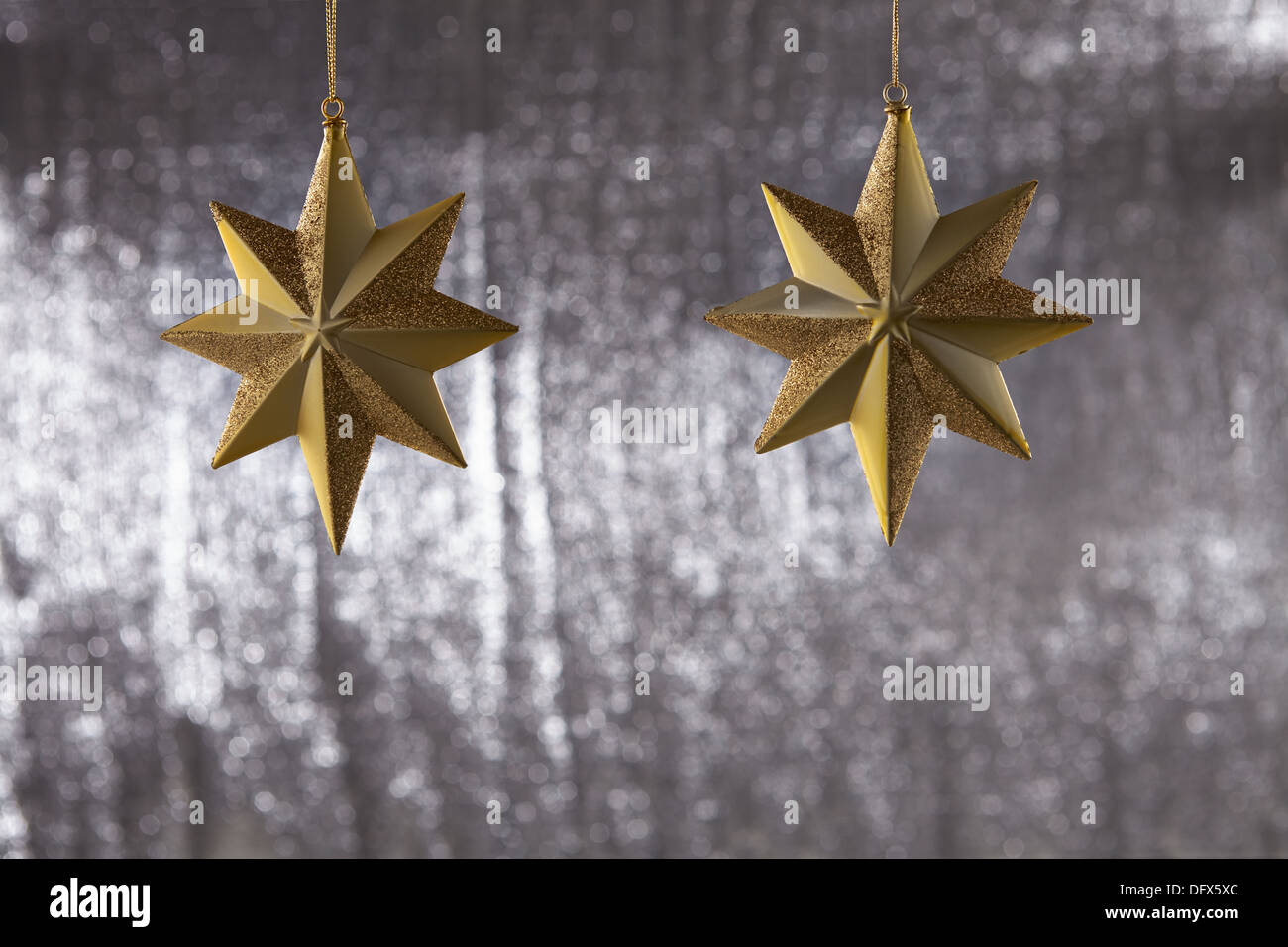Silver star decoration hi-res stock photography and images - Alamy