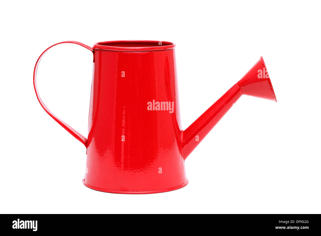 red watering can isolated on white background Stock Photo - Alamy