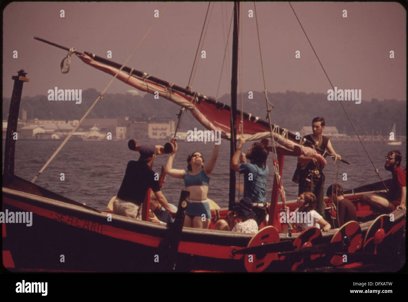 This image features a Viking image depicted on Chesapeake Bay. It ...