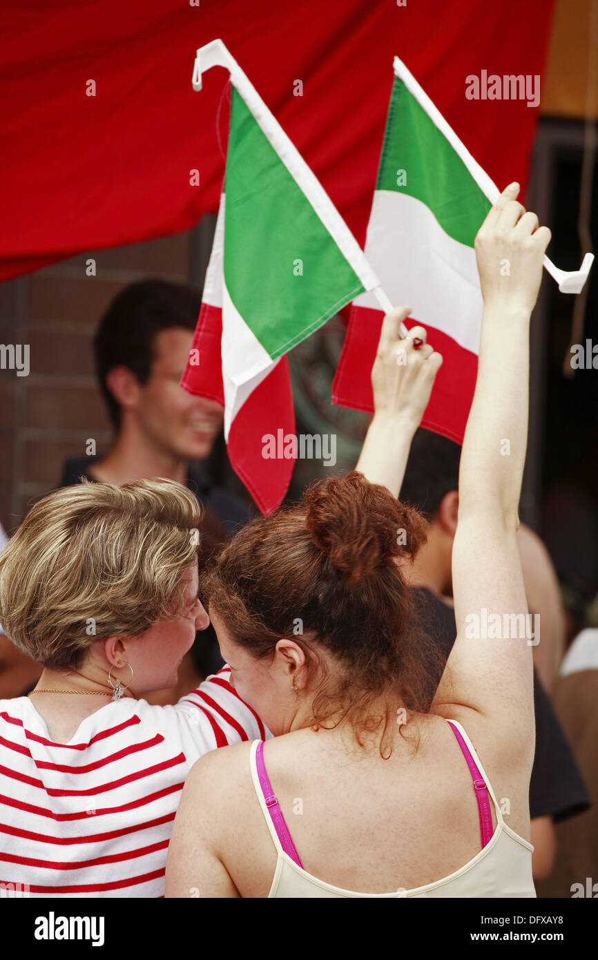 Italian soccer fans Stock Photo - Alamy