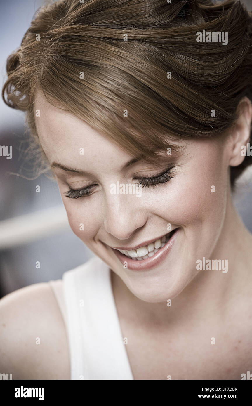 Woman feeling shy hi-res stock photography and images - Alamy