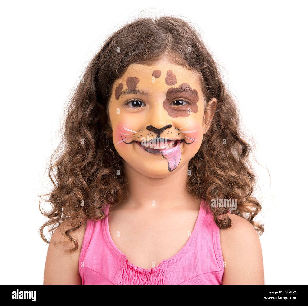 Young girl with painted face hi-res stock photography and images - Alamy