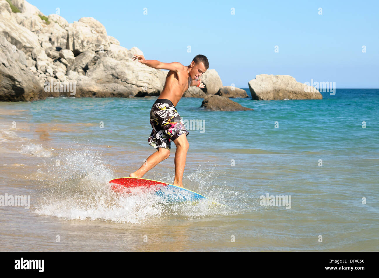 Teen surfing water wave hi-res stock photography and images - Alamy