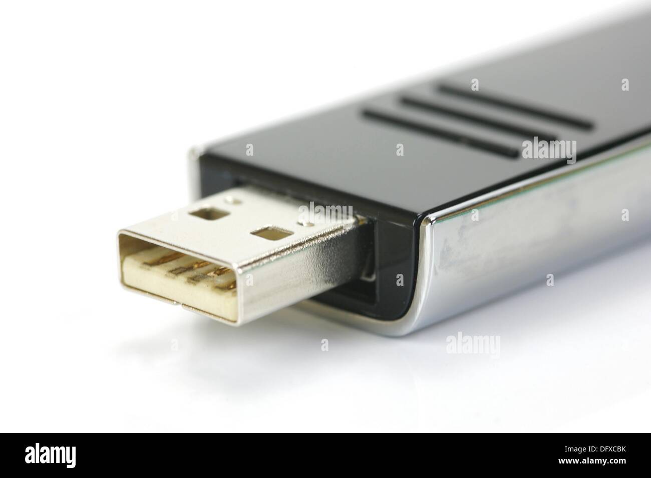 USB memory stick isolated against a white background Stock Photo - Alamy