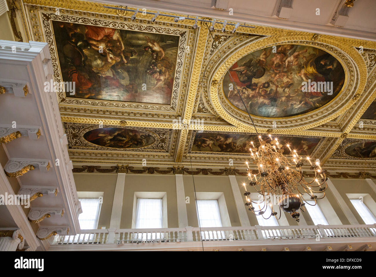 Ruben's paintings on the ceiling of the Banqueting Hall in Whitehall ...