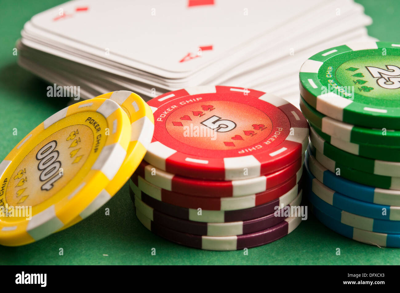 Poker chips playing cards hi-res stock photography and images - Alamy