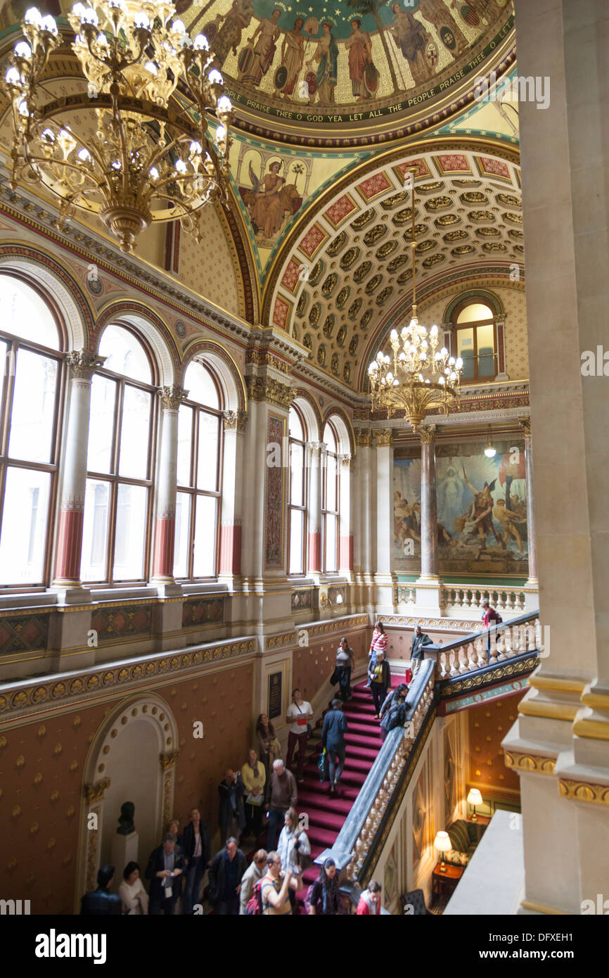 The Grand Staircase with its Sigismund Goetze murals in the Foreign and ...