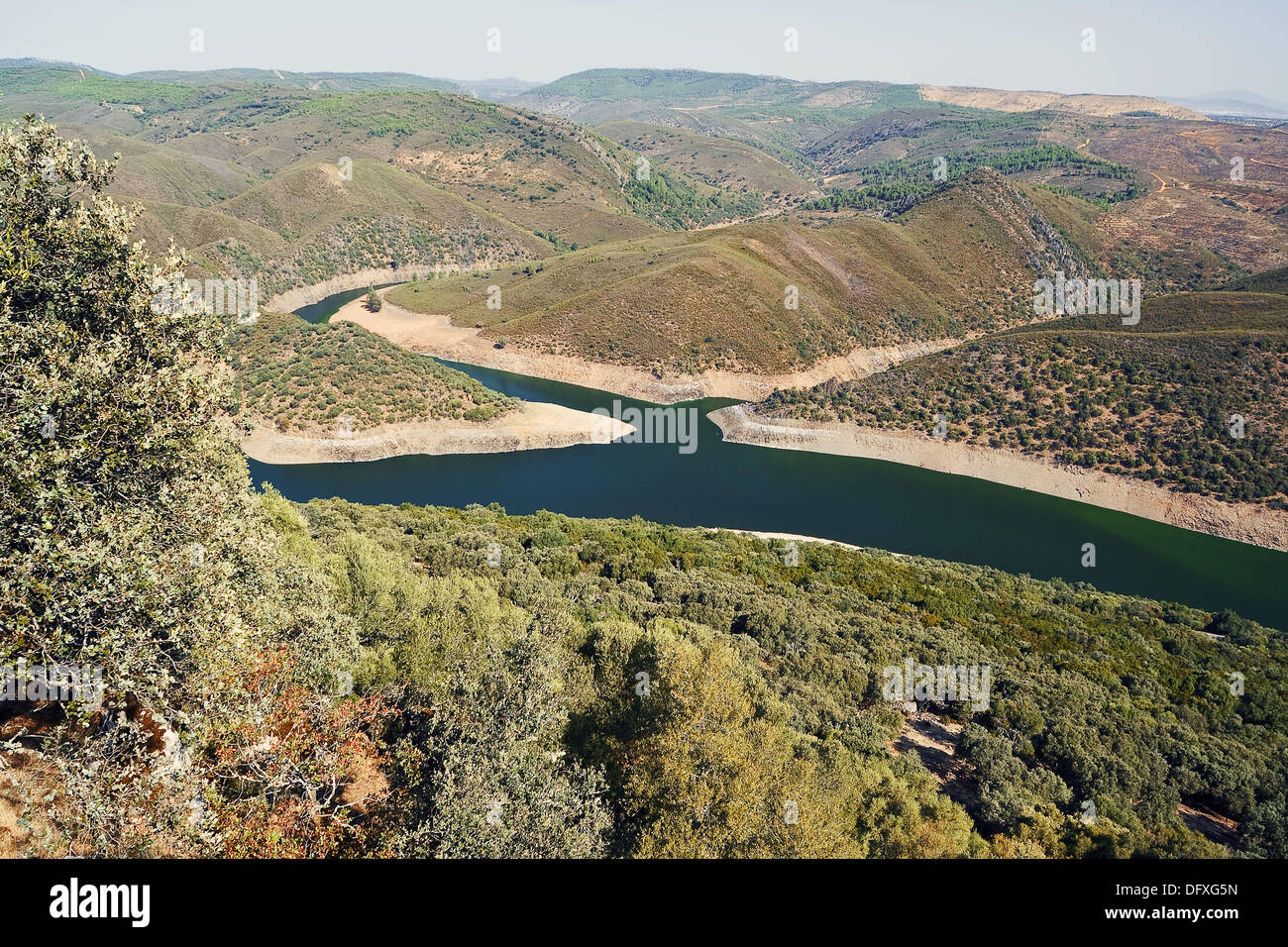 Desembocadura del rio Tietar en el Tajo en el Parque Natural de Stock ...