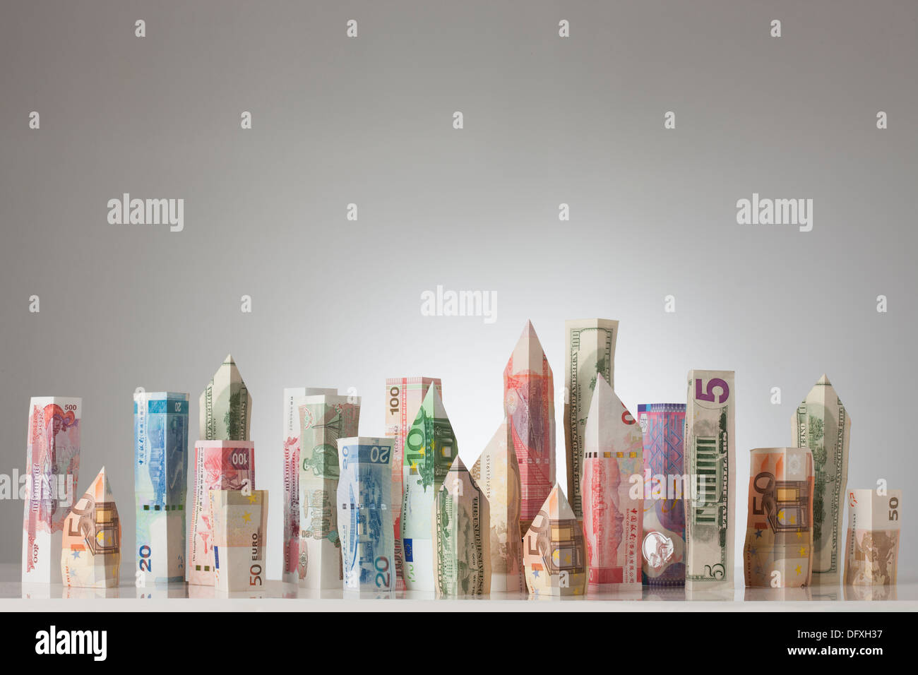 Various paper currency Stock Photo - Alamy