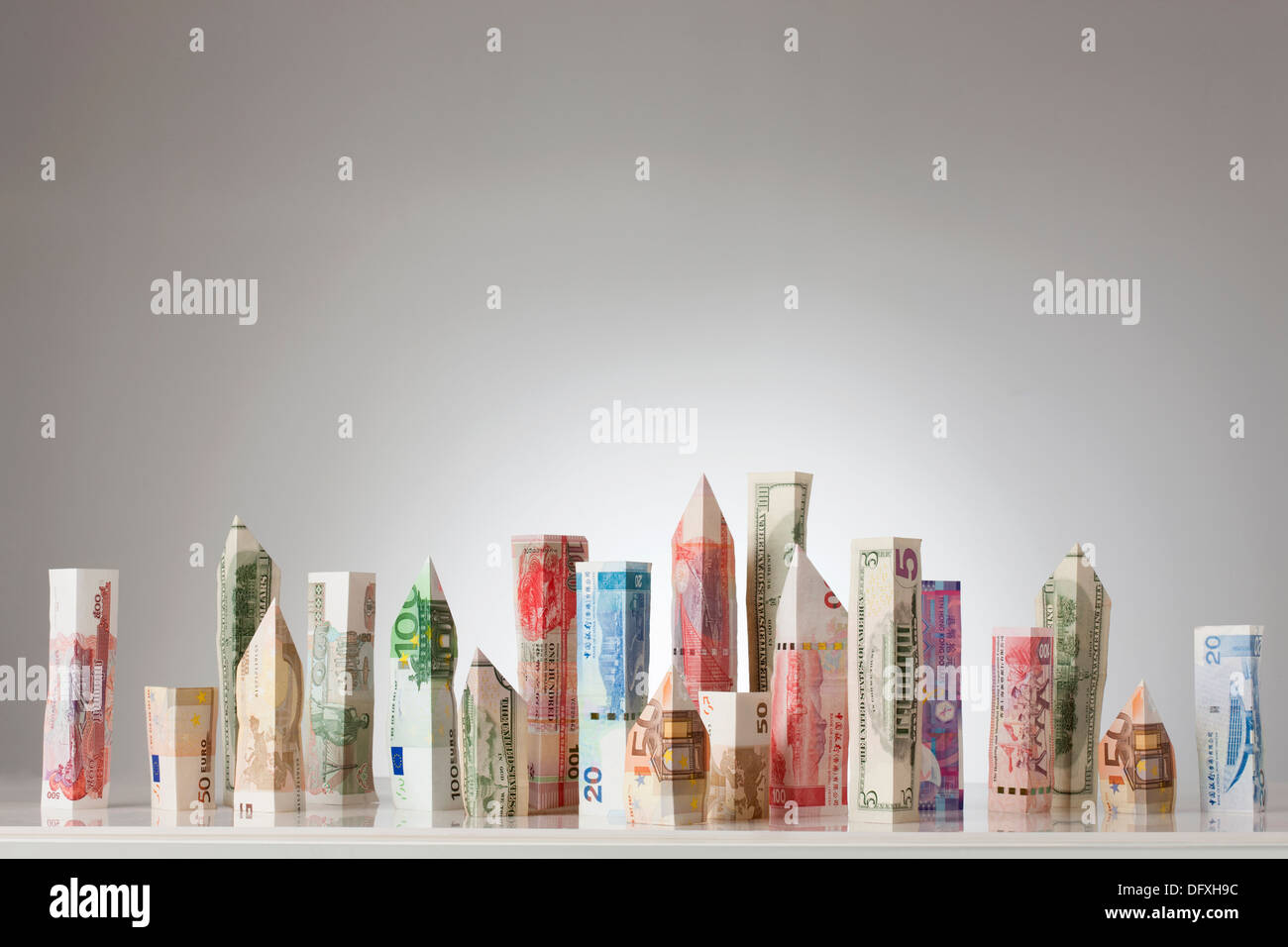 Various paper currency Stock Photo - Alamy