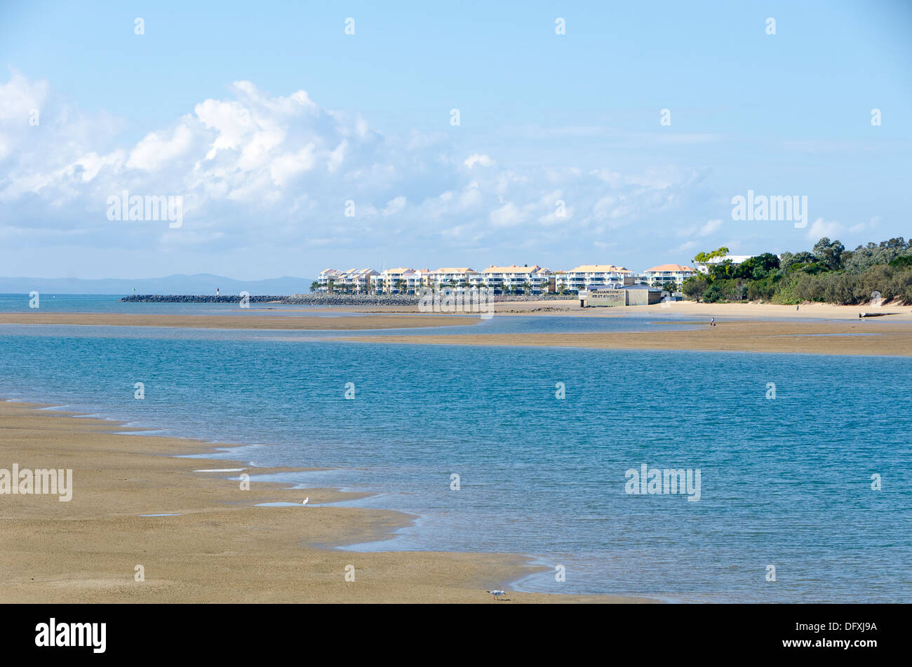 Coastline and beach at Hervey Bay , Queensland, Australia Stock Photo ...