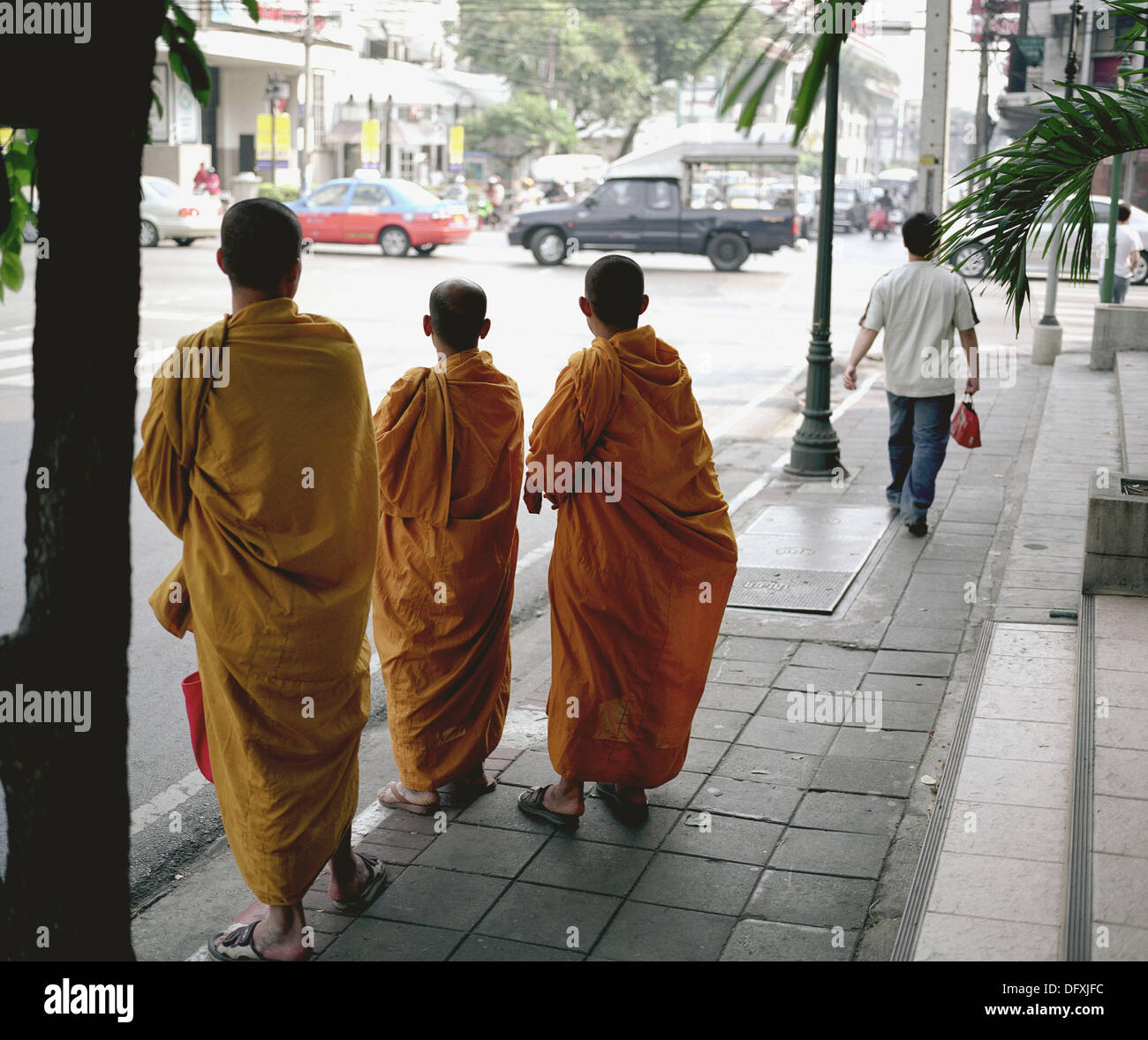 Monk back view scene hi-res stock photography and images - Alamy