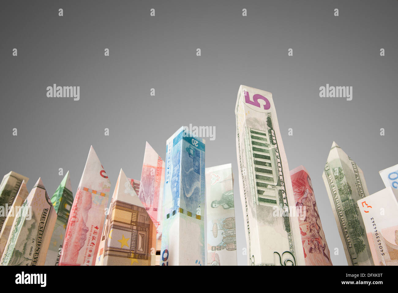 Various paper currency Stock Photo - Alamy