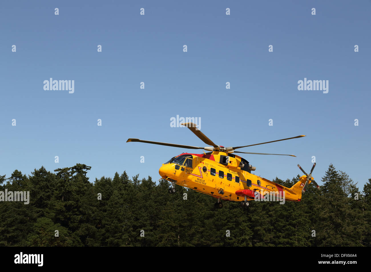 Canadian Forces CH-149 Cormorant Helicopter takes off at Victoria General Hospital Stock Photo ...