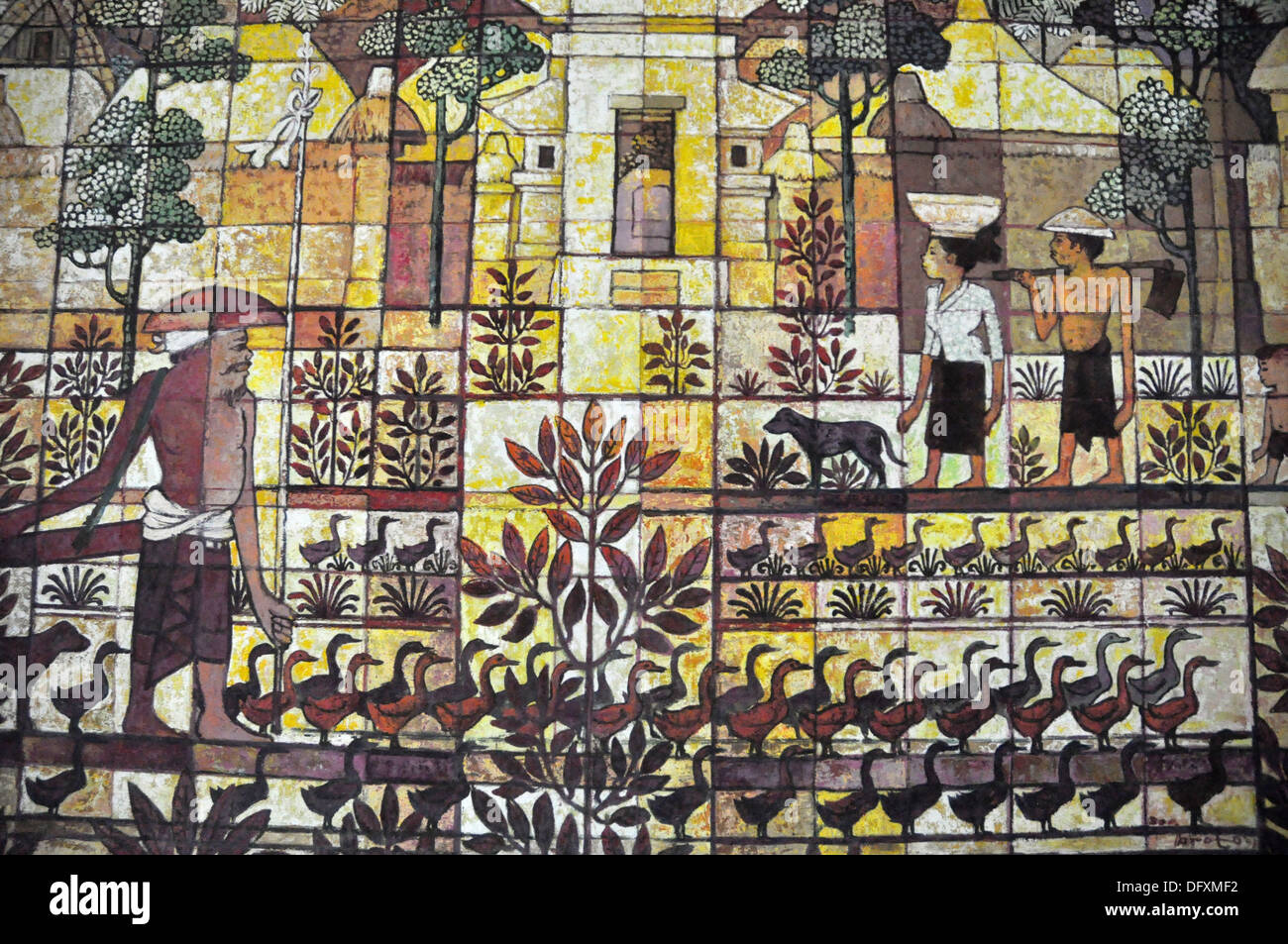 Ubud (Bali, Indonesia): painting at the Neka Art Museum Stock Photo - Alamy