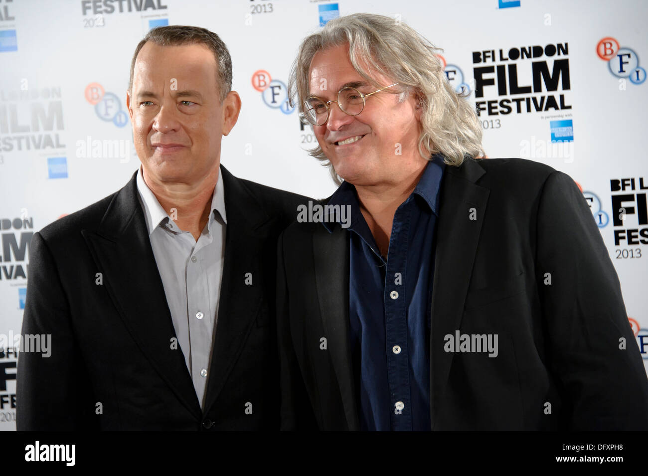U.S actor Tom Hanks and British director Paul Greengrass arrive for the ...