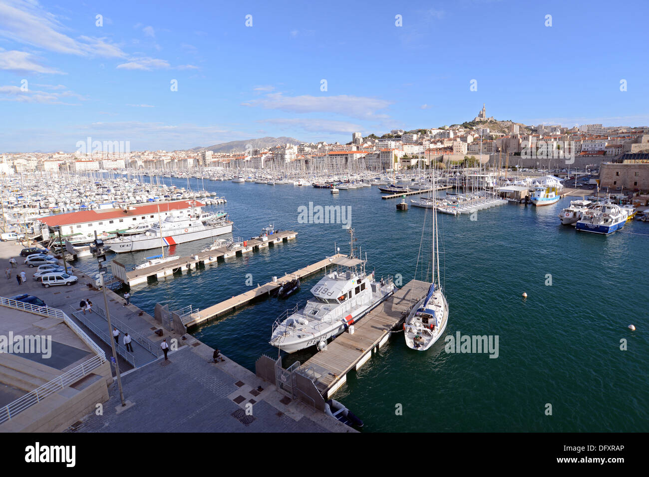 View on Marseille's Vieux Port ("old port") , the centre of this French ...