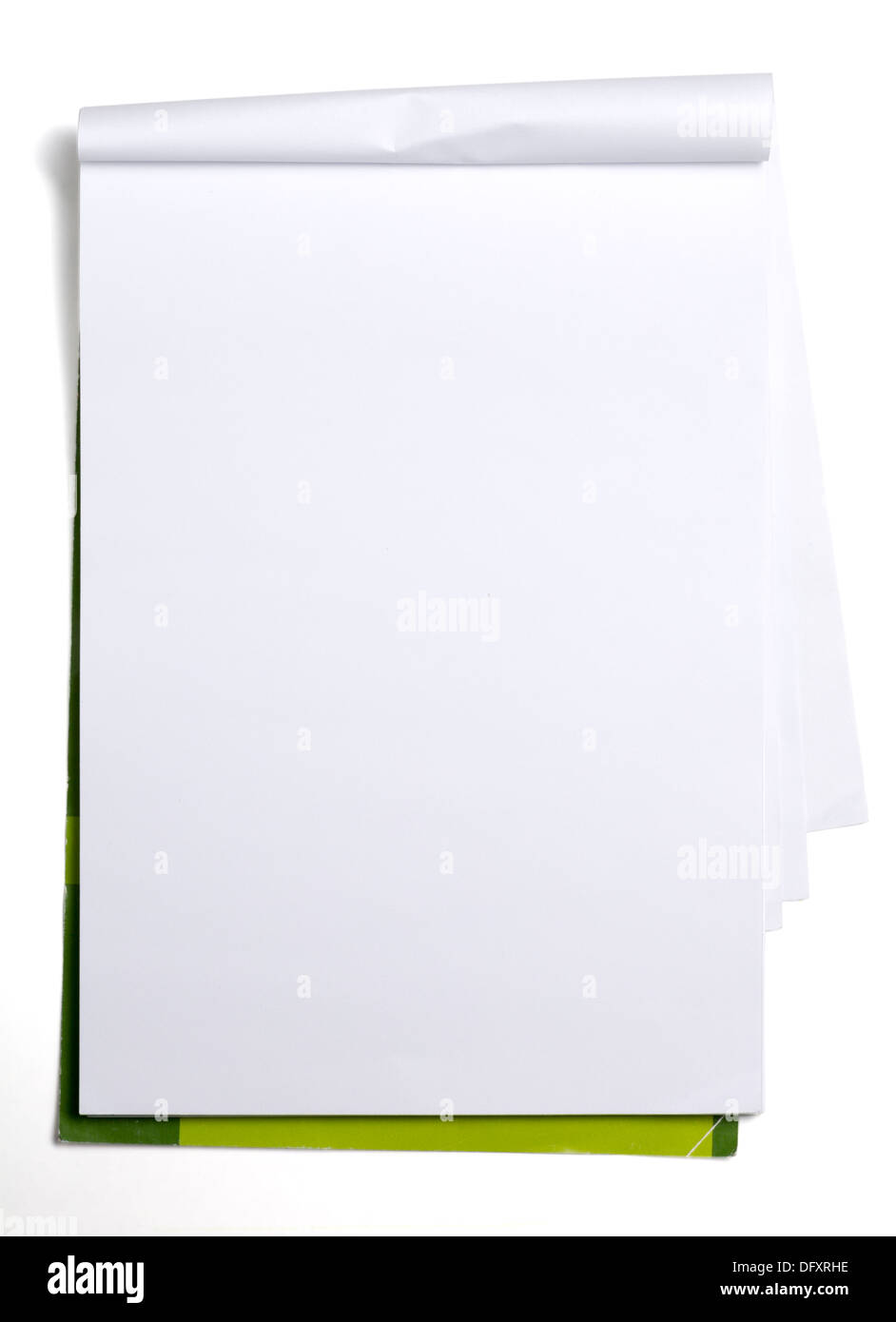 used old blank paper tablet isolated on white Stock Photo - Alamy