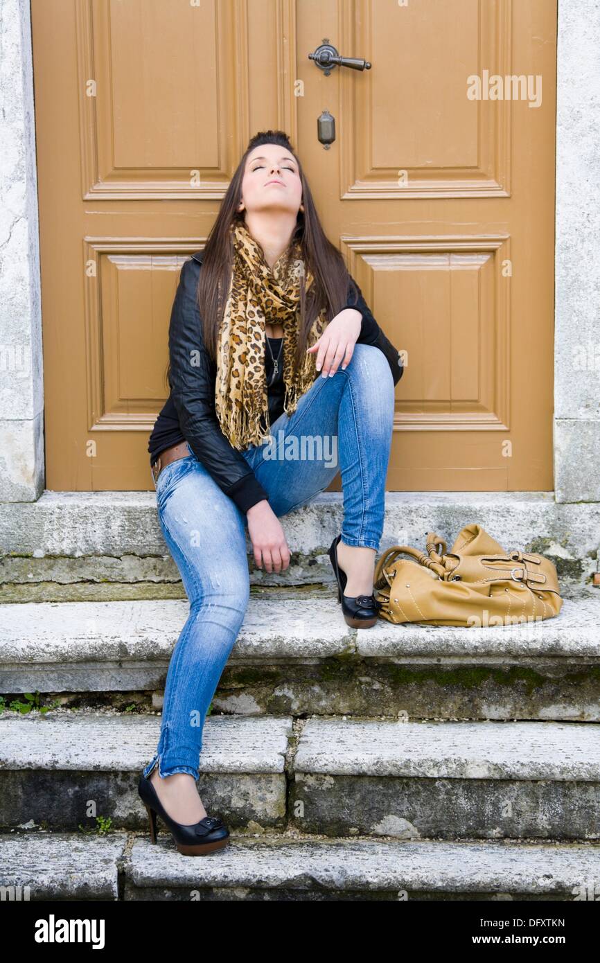 Woman doorstep winter hi-res stock photography and images - Alamy