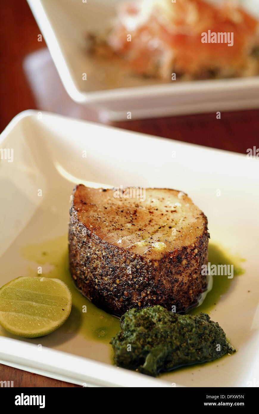 a dish of grilled fish tapas Stock Photo - Alamy