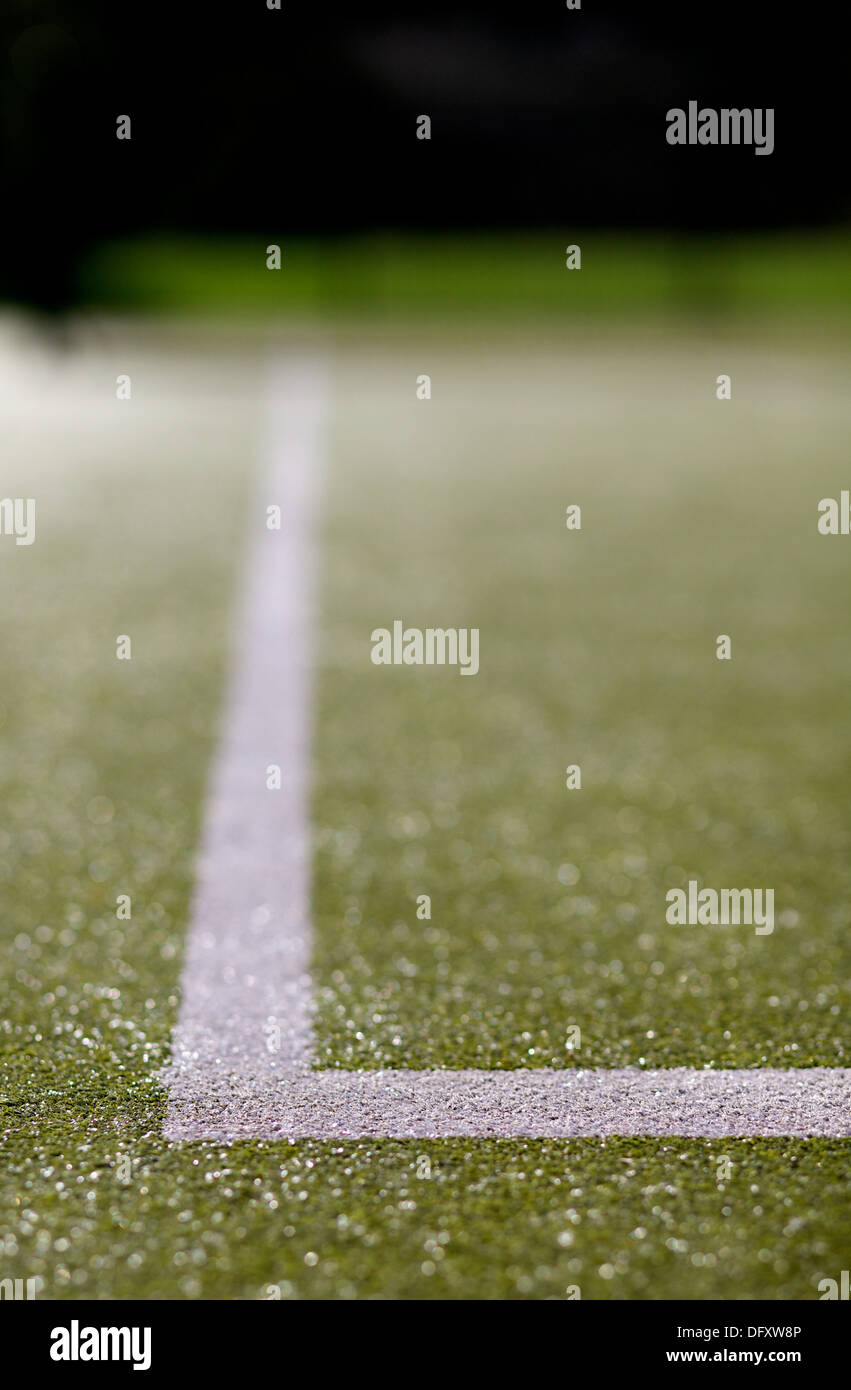 close up shot of lines on a tennis court Stock Photo - Alamy
