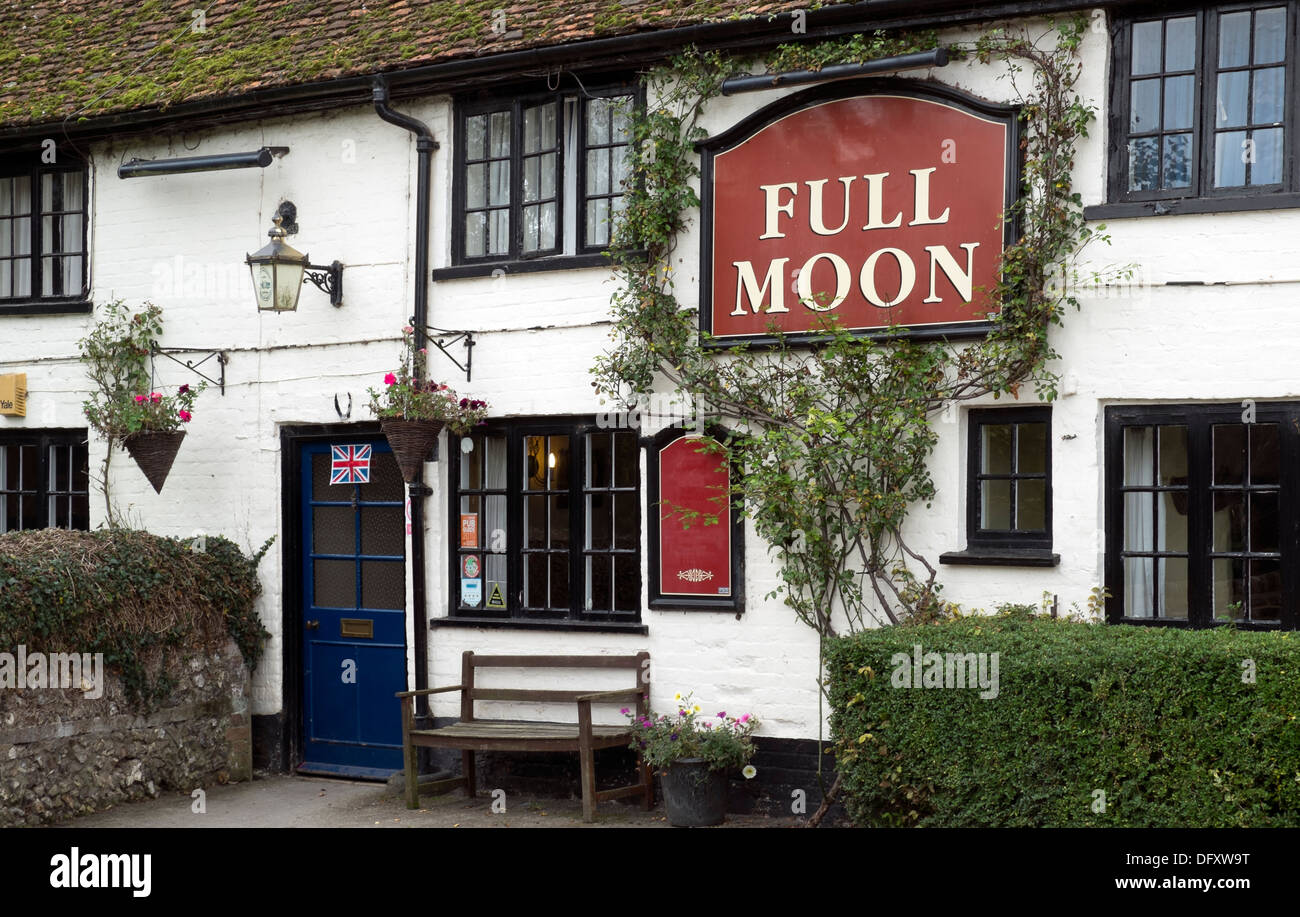 Full Moon village pub, Hawridge, Cholesbury, Bucks UK Stock Photo - Alamy