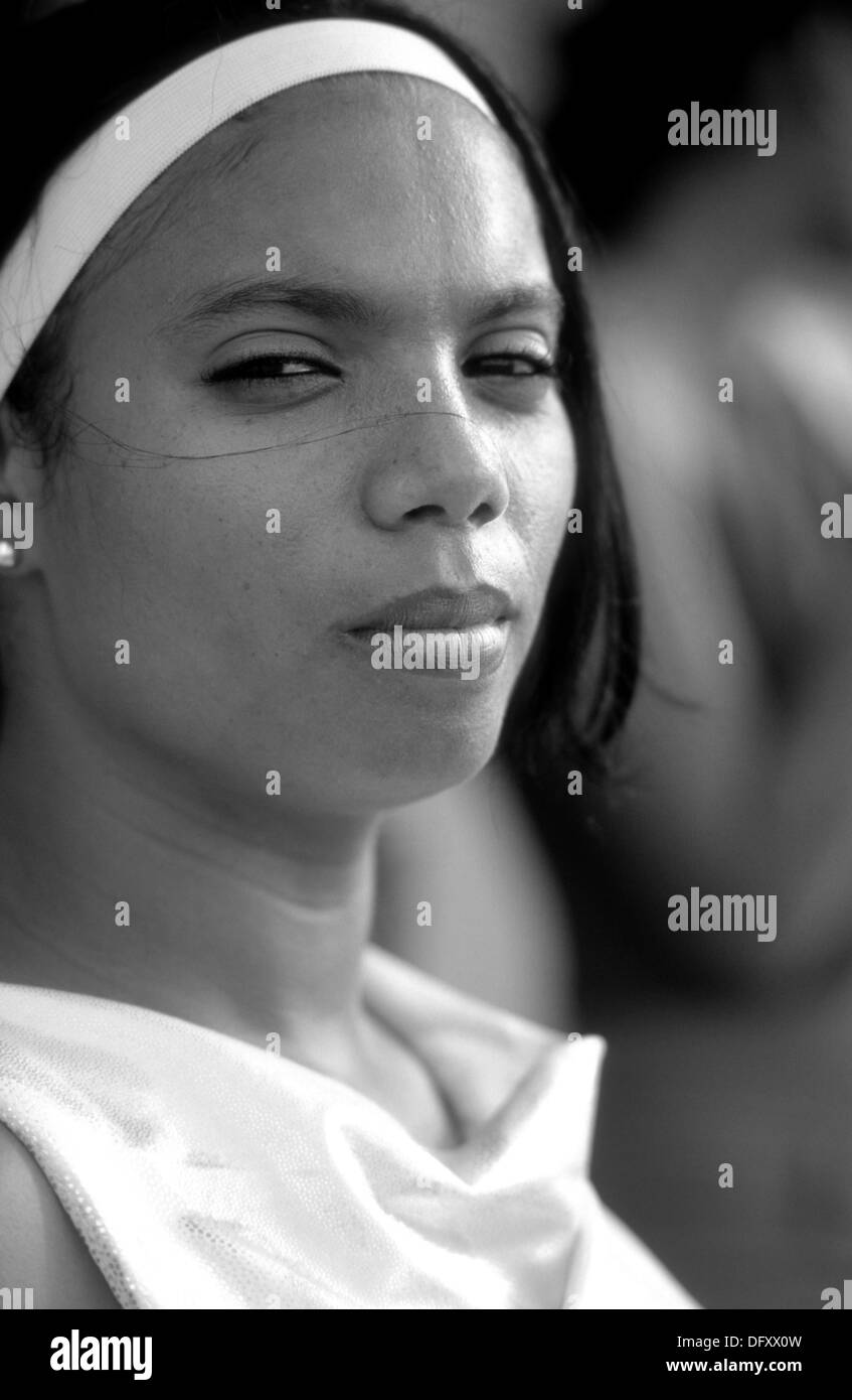 Portrait of a beautiful young Cuban Woman Stock Photo - Alamy
