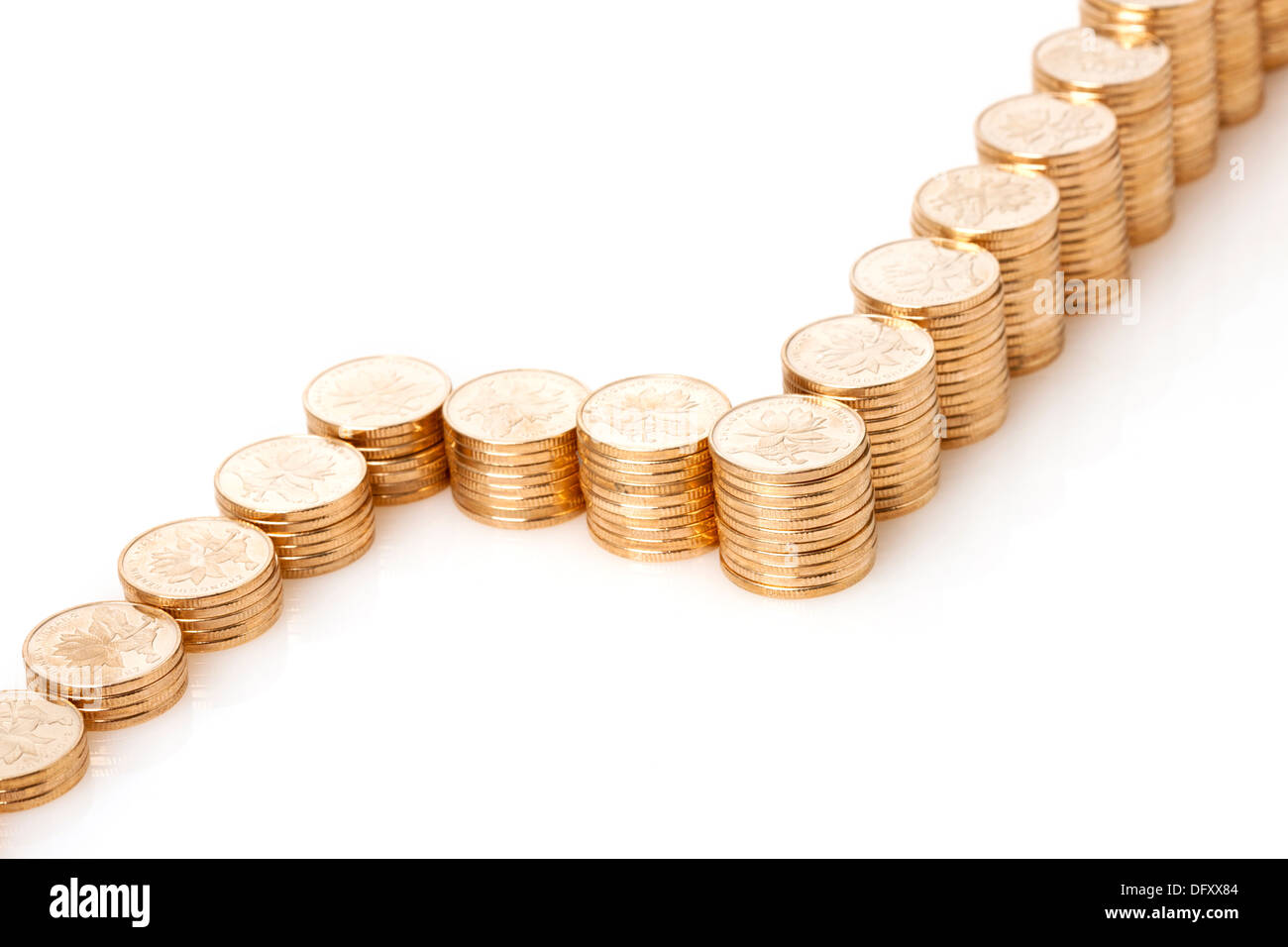 Stacks of coins Stock Photo - Alamy