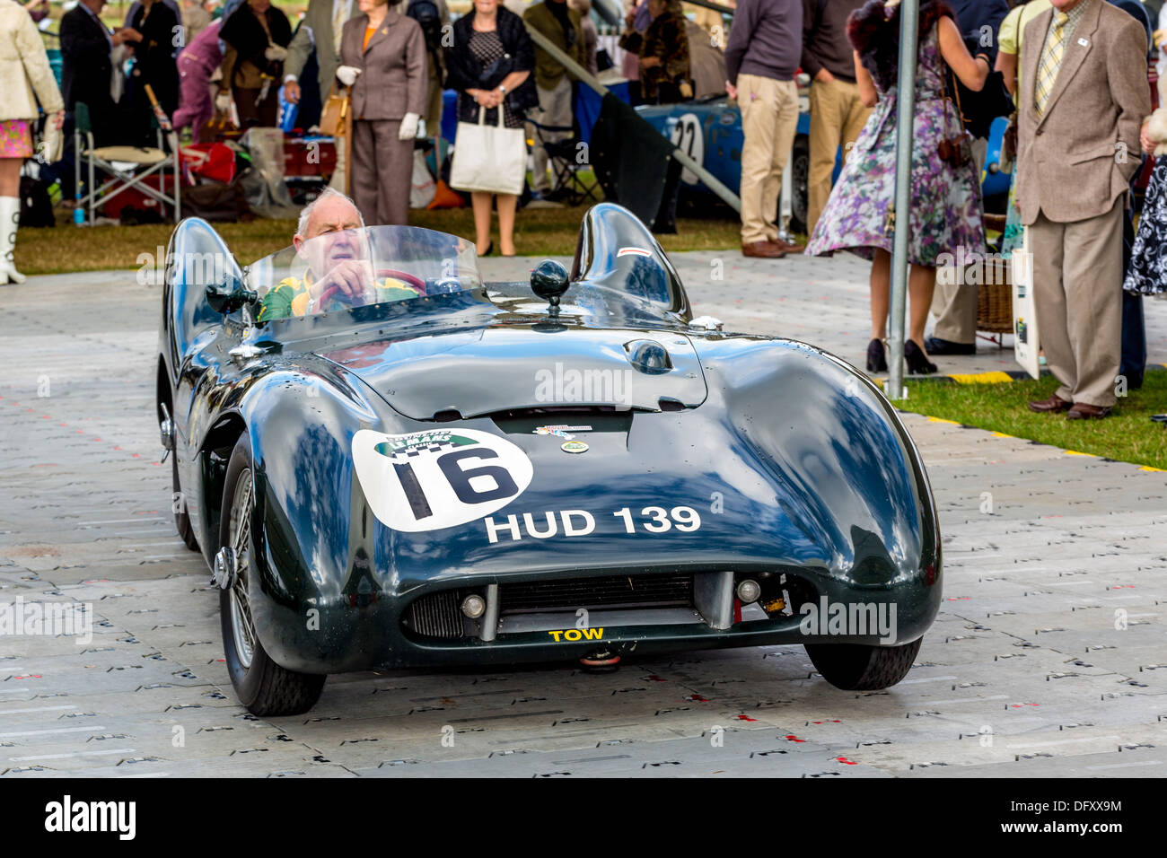 Malcolm Ricketts leaves the paddock in the 1953 Lotus-Climax MkIX at ...