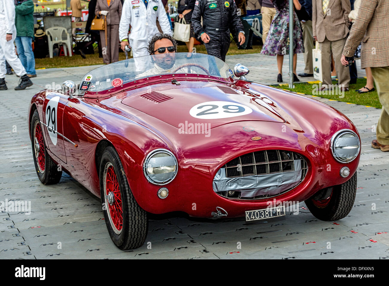 Pietro Tenconi leaves the paddock in the 1952 Ermini 1100 at the 2013 ...