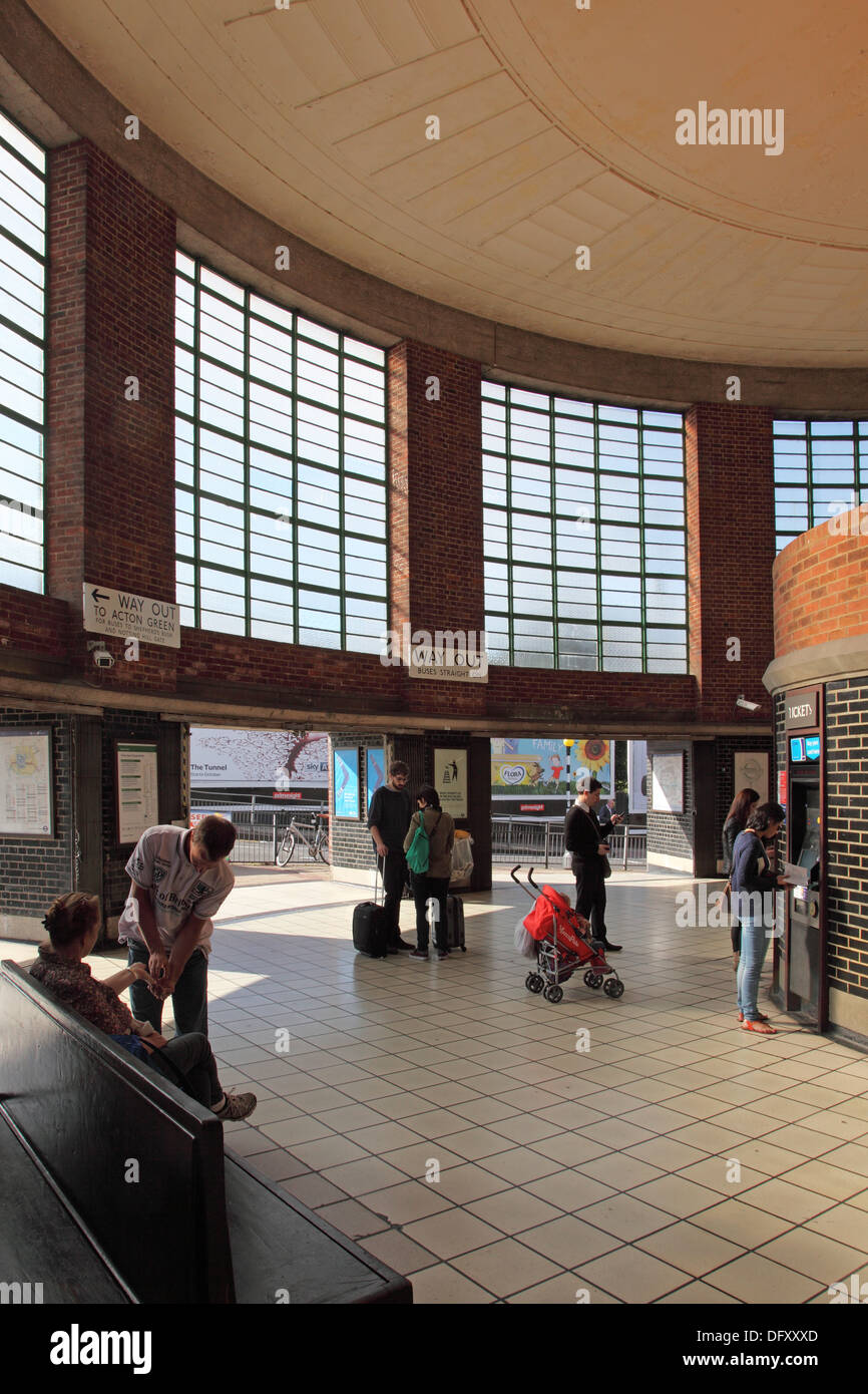 The ticket hall interior at Chiswick Park Underground station in West ...