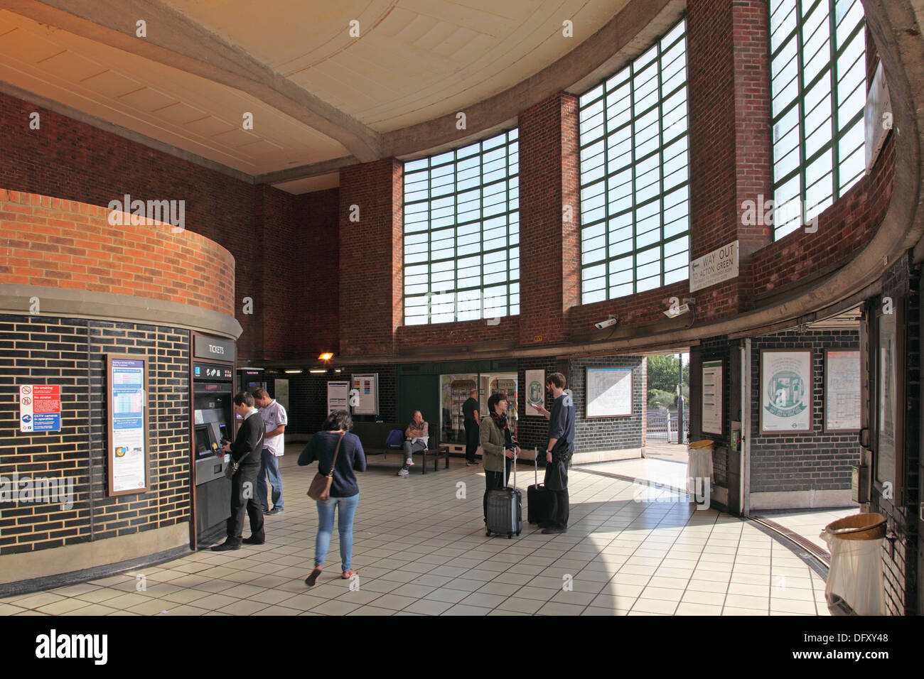 The ticket hall interior at Chiswick Park Underground station in West ...