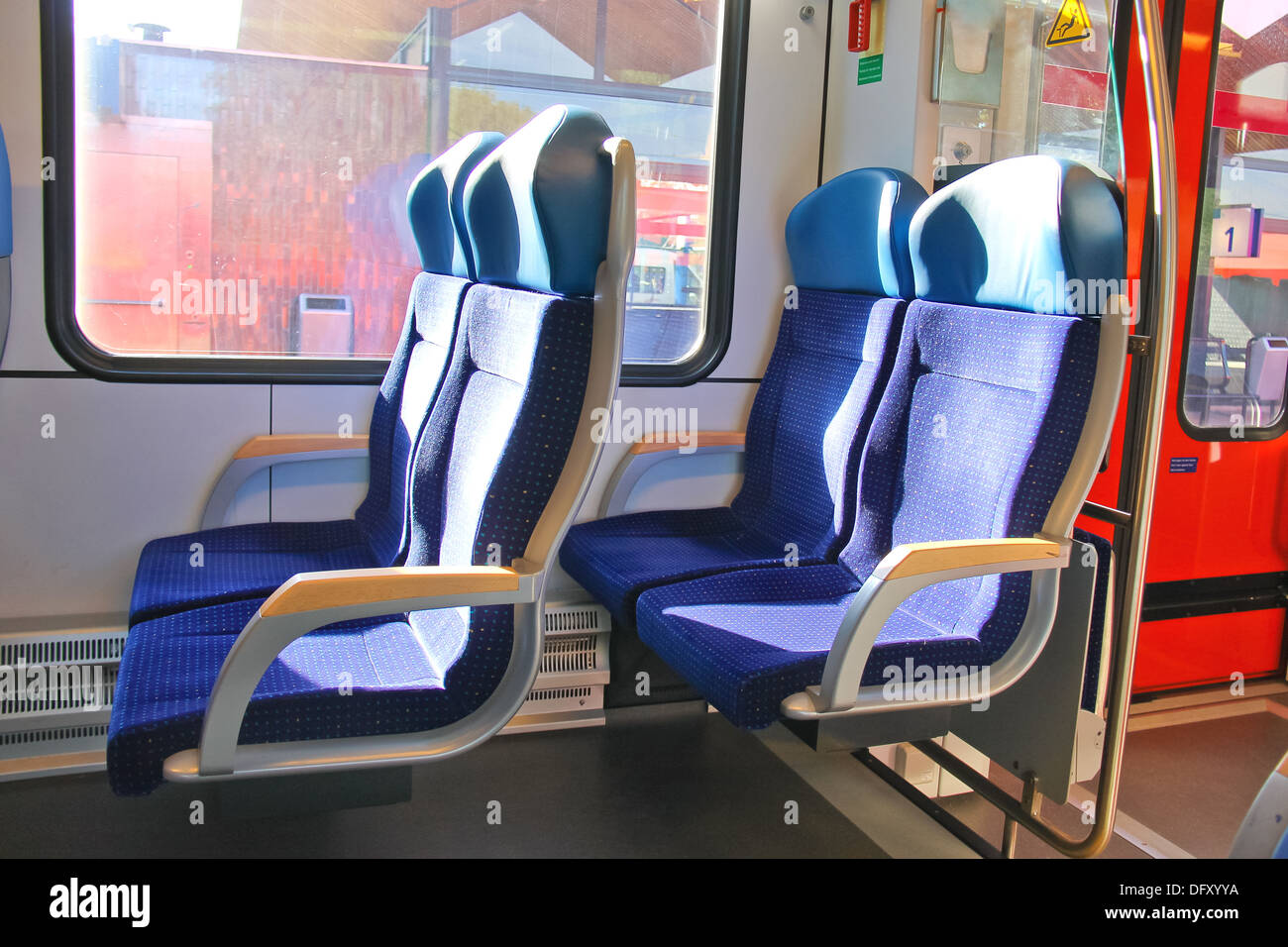 Rows Of Seats Inside Of A Train High Resolution Stock Photography and ...